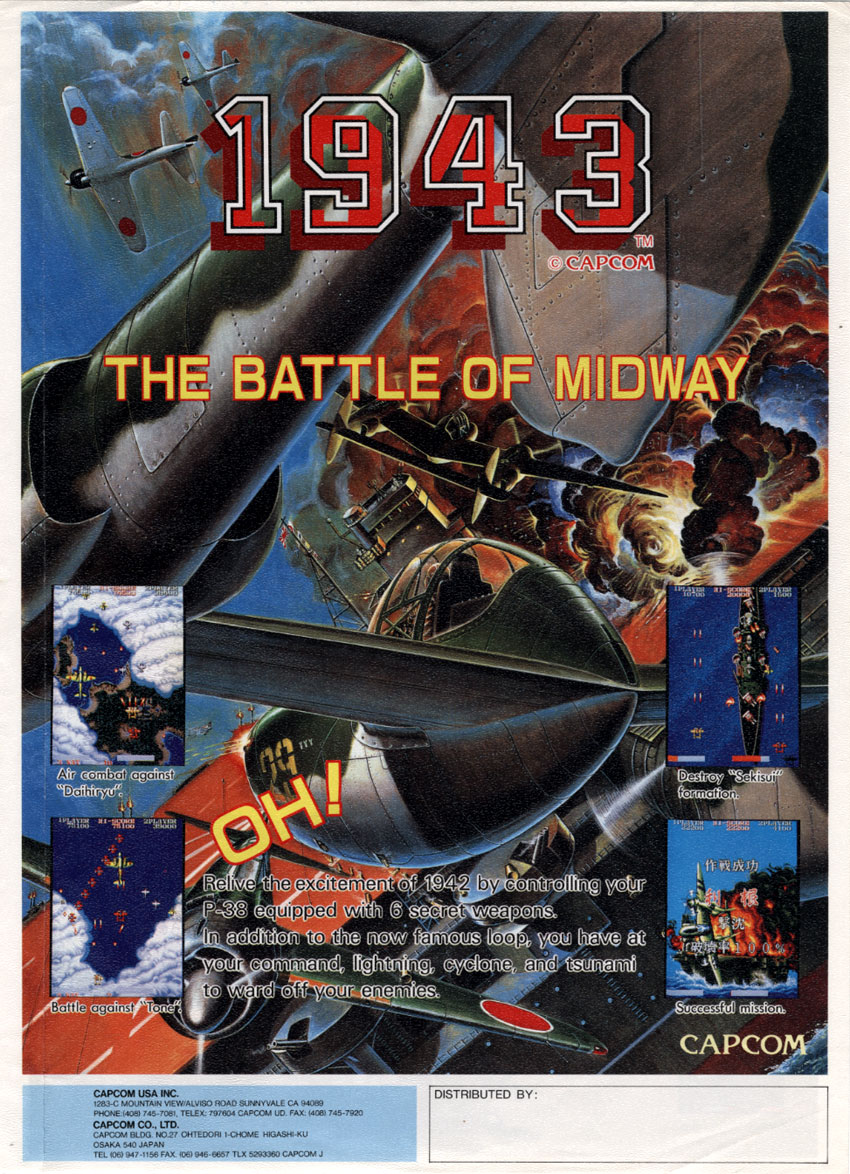 1943 The Battle of Midway Arcade Game