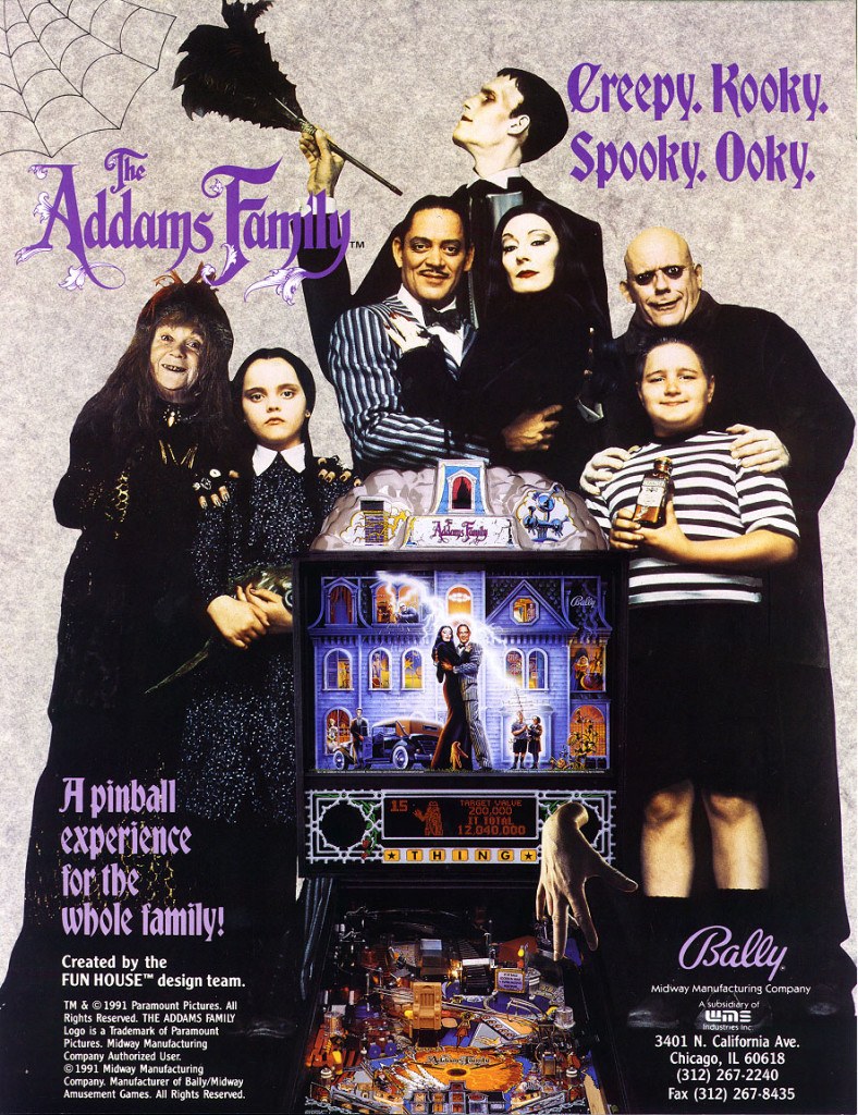 Addams Family Pinball Game For Sale