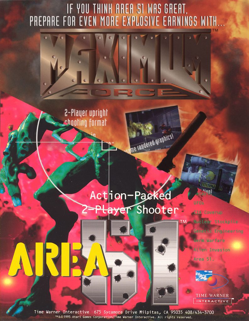 Area 51/Maximum Force Arcade Game For Sale