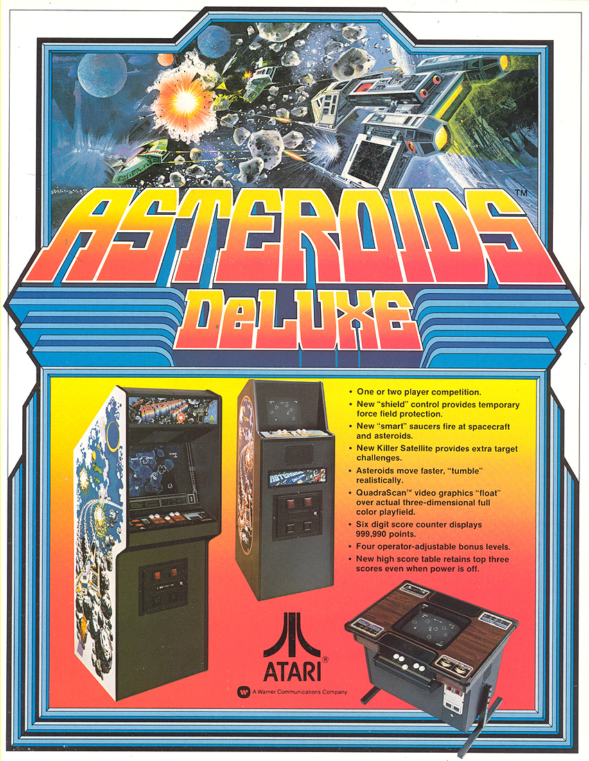 Asteroids Deluxe Arcade Game For Sale