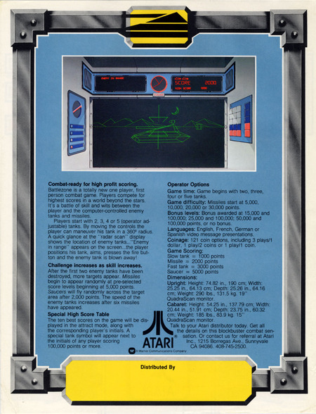 Battlezone Arcade Game | Vintage Arcade Superstore