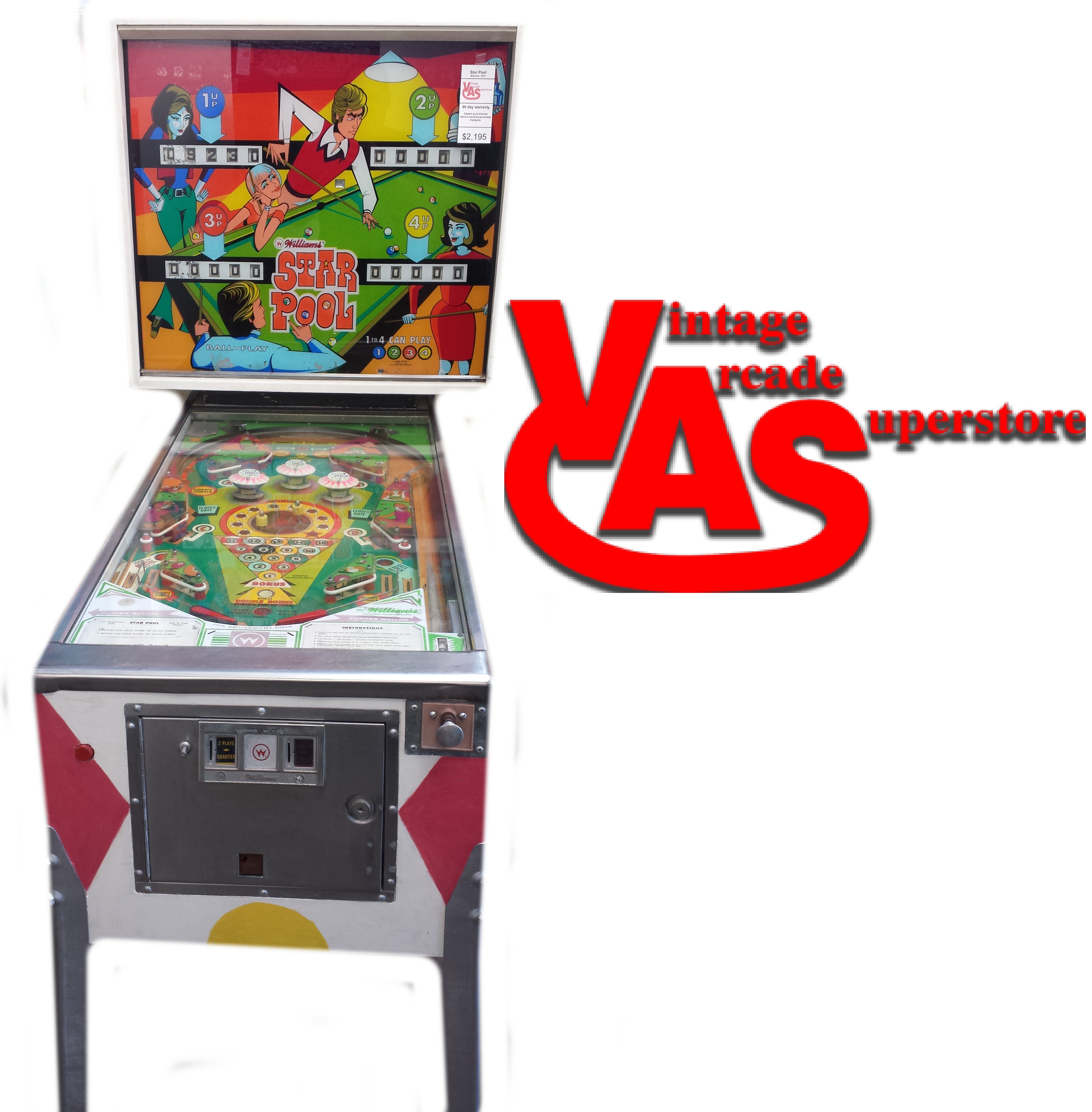 Star Pool Pinball game for sale- Vintage Arcade Superstore