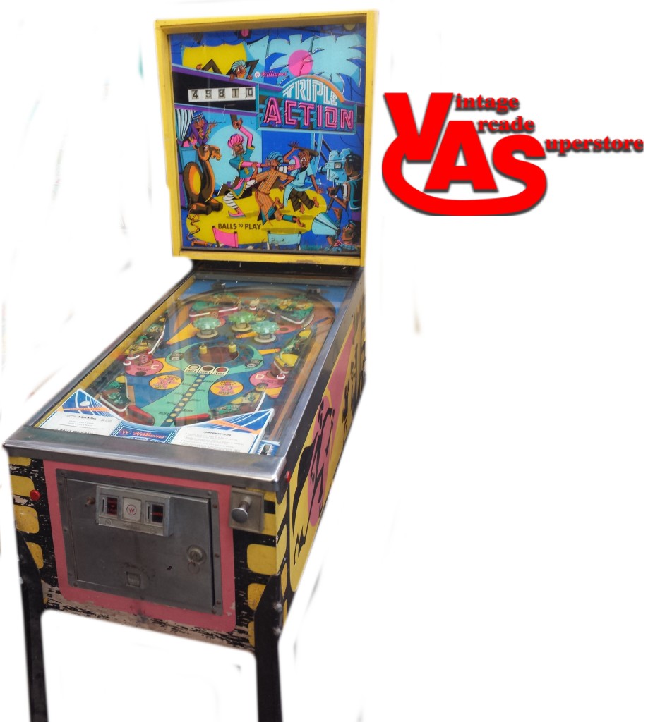 Triple Action Pinball game for sale- Vintage Arcade