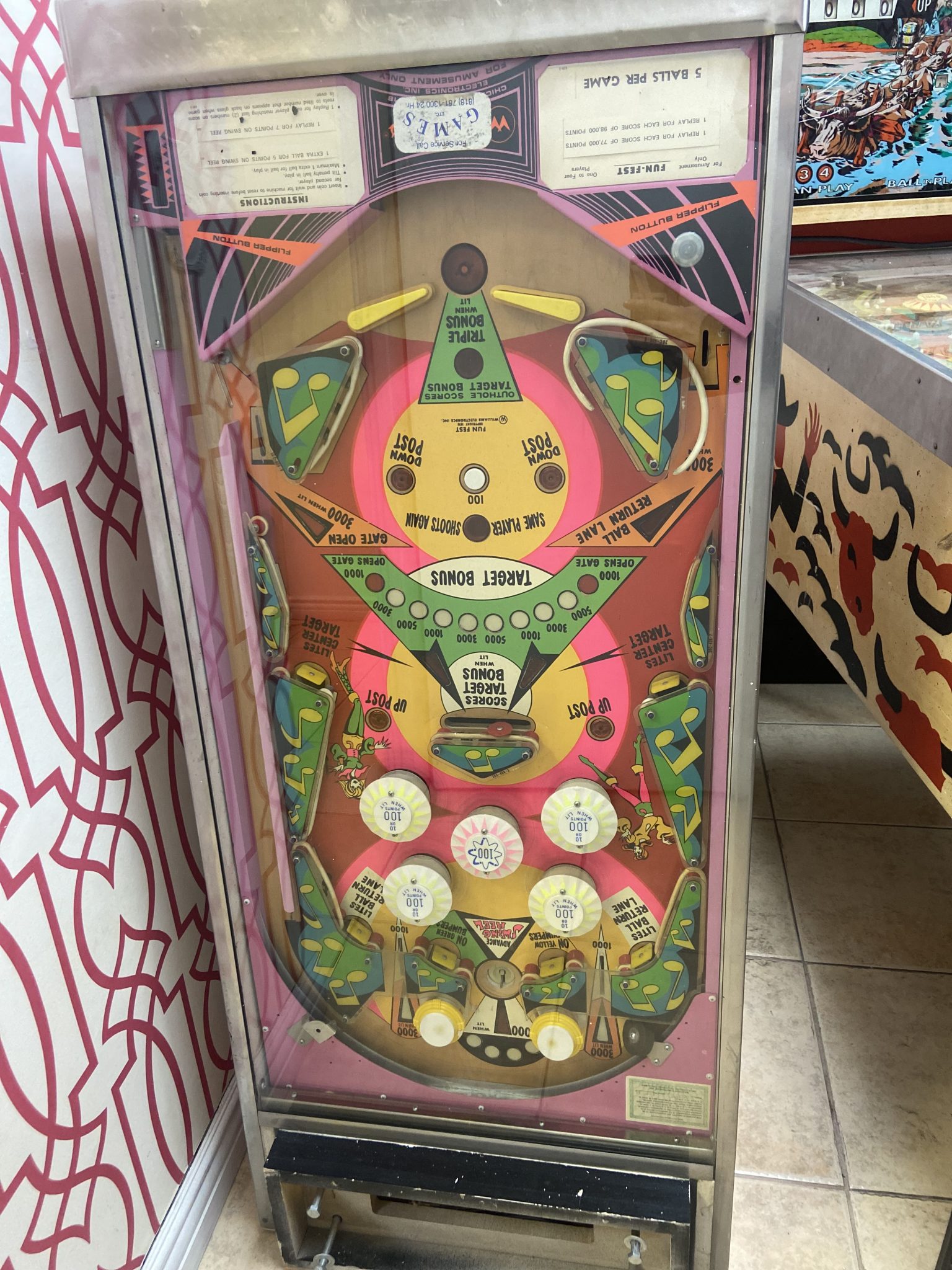 Fun Fest Pinball Machine - Vintage Arcade Superstore
