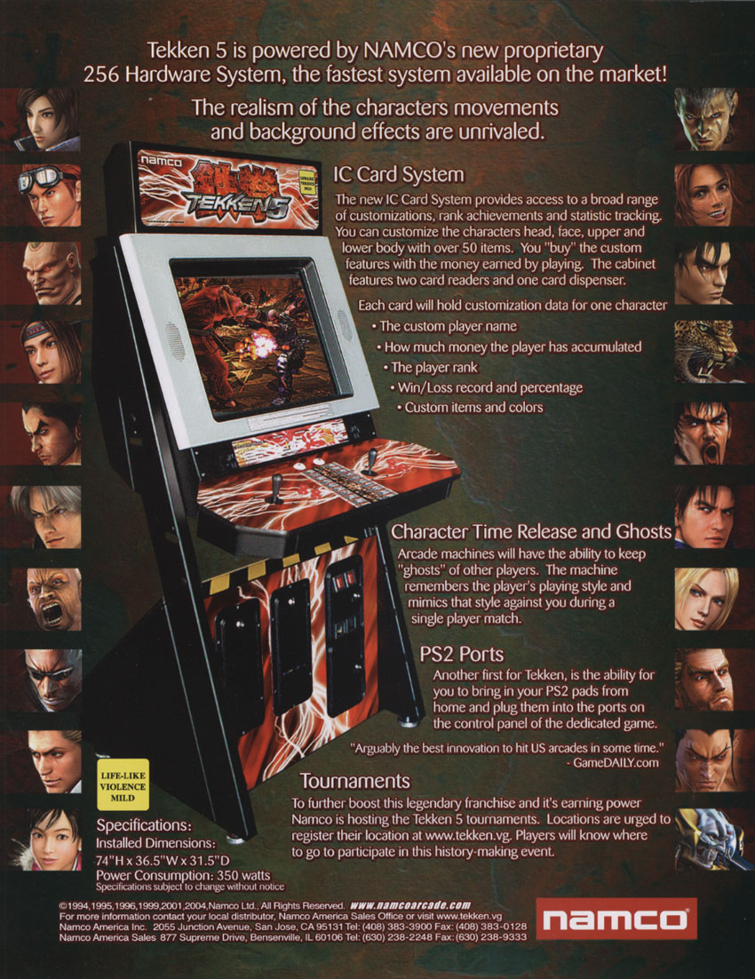 Tekken 5 Arcade Game | Vintage Arcade Superstore