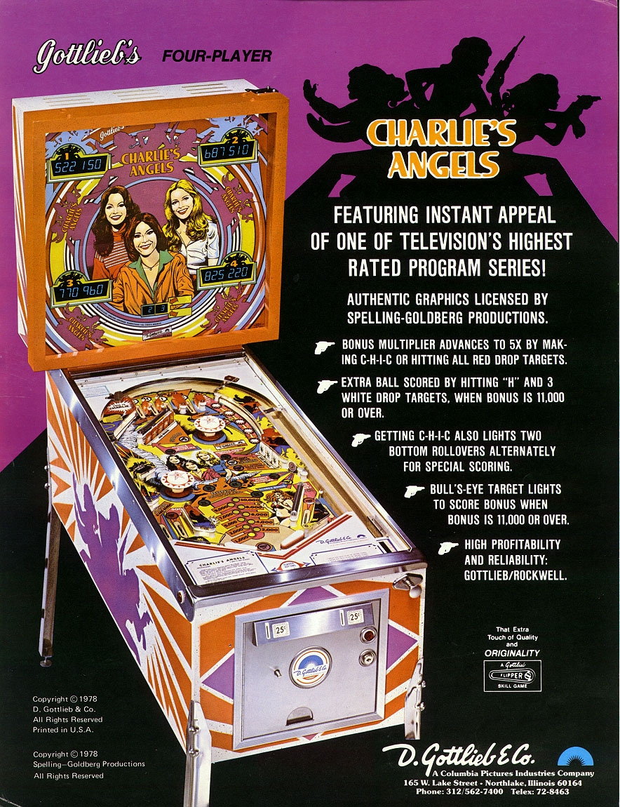 Charlie's Angels Pinball Machine - Vintage Arcade Superstore