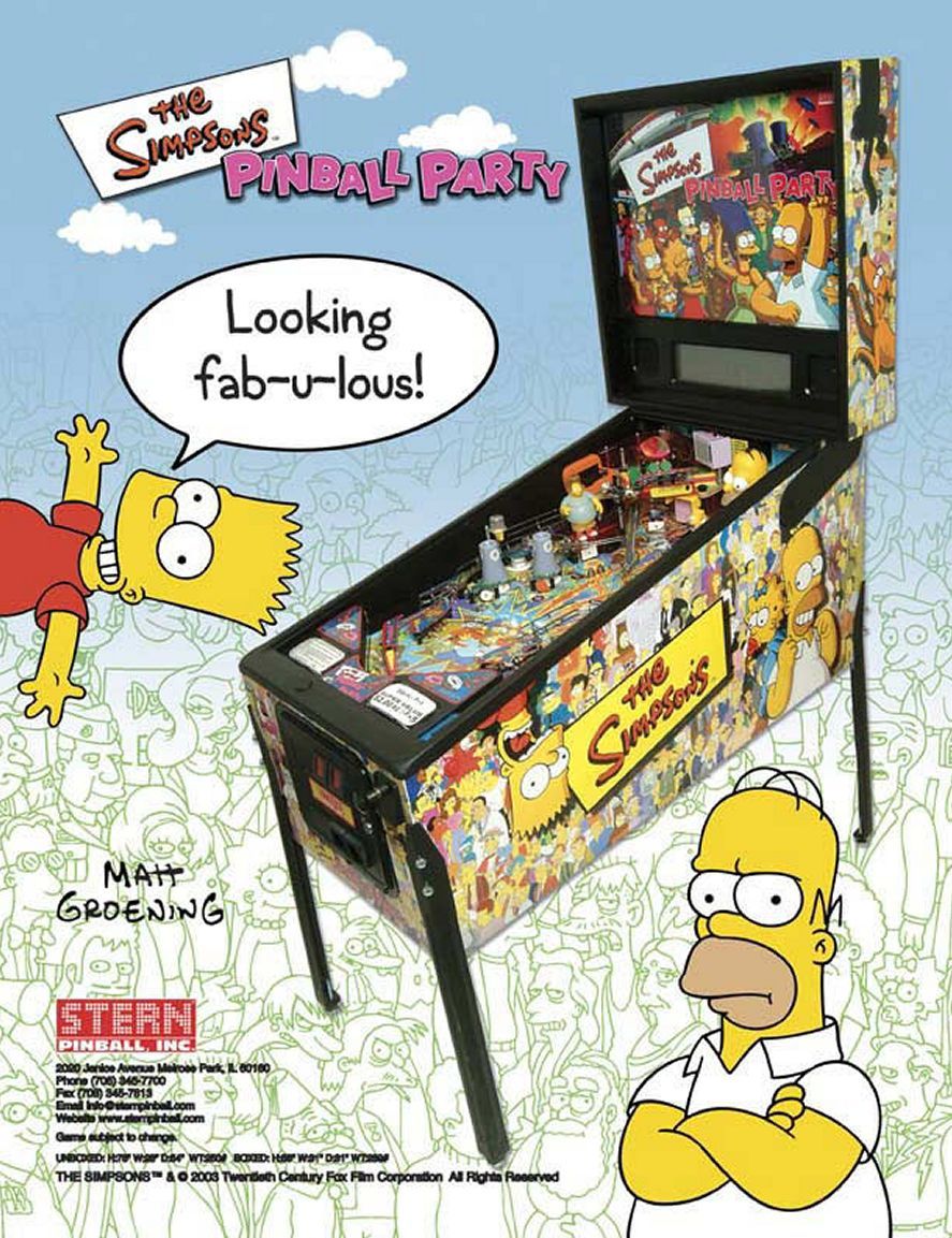 Simpsons Pinball Party Pinball For Sale