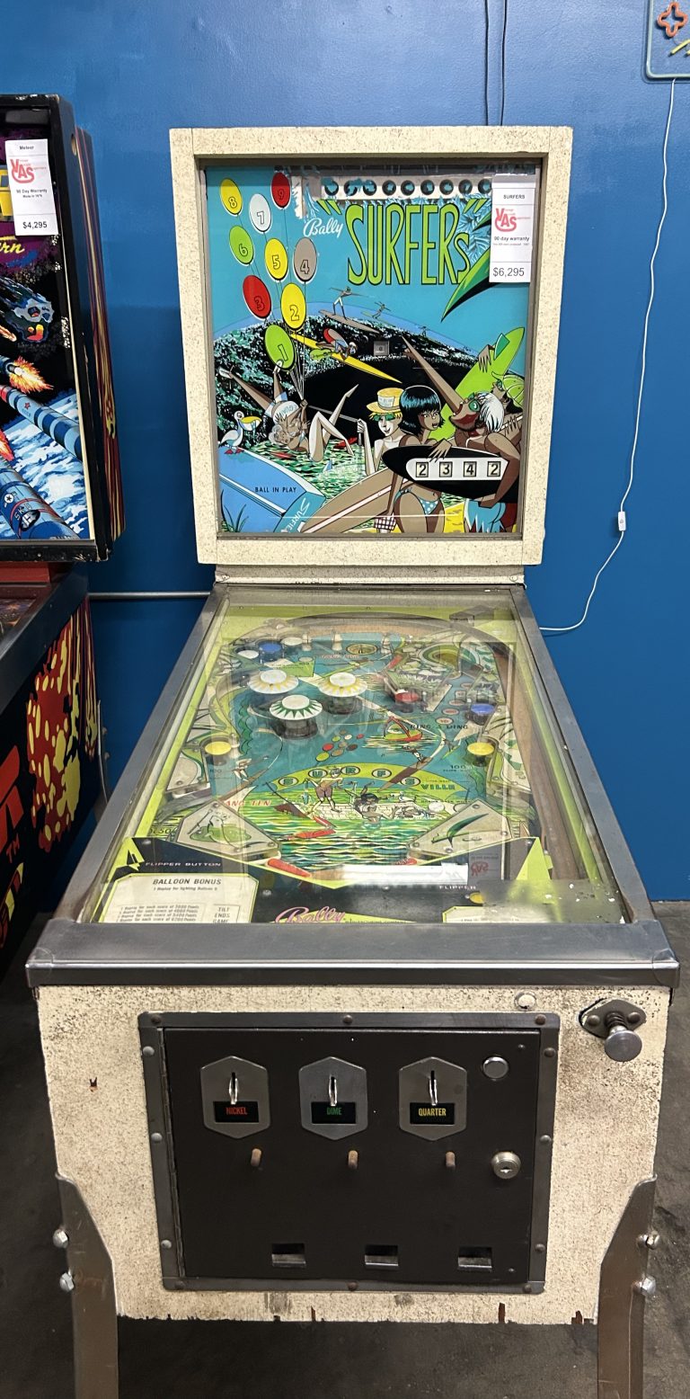 Surfers Pinball Machine - Vintage Arcade Superstore