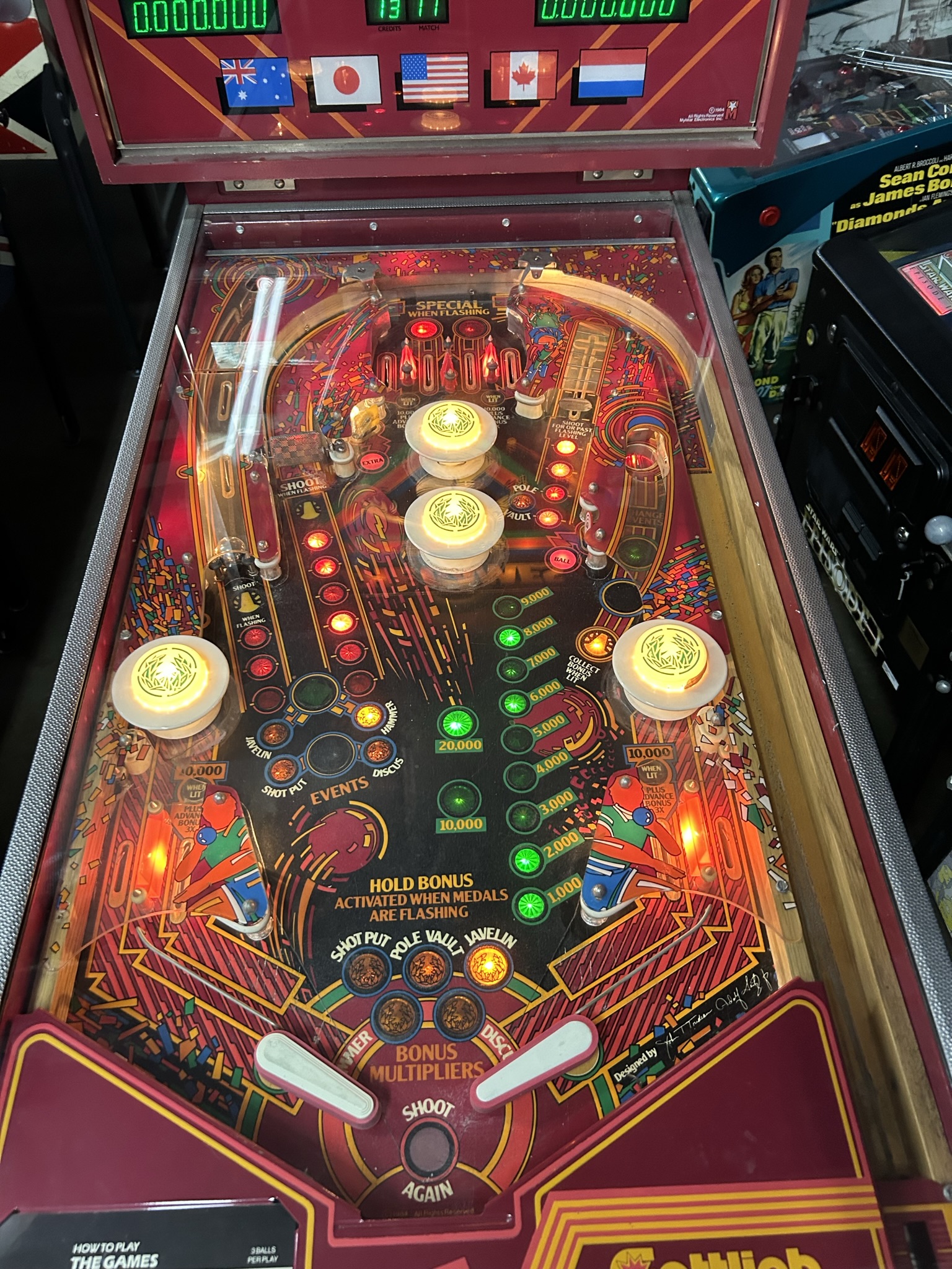 The Games Pinball Machine - Vintage Arcade Superstore