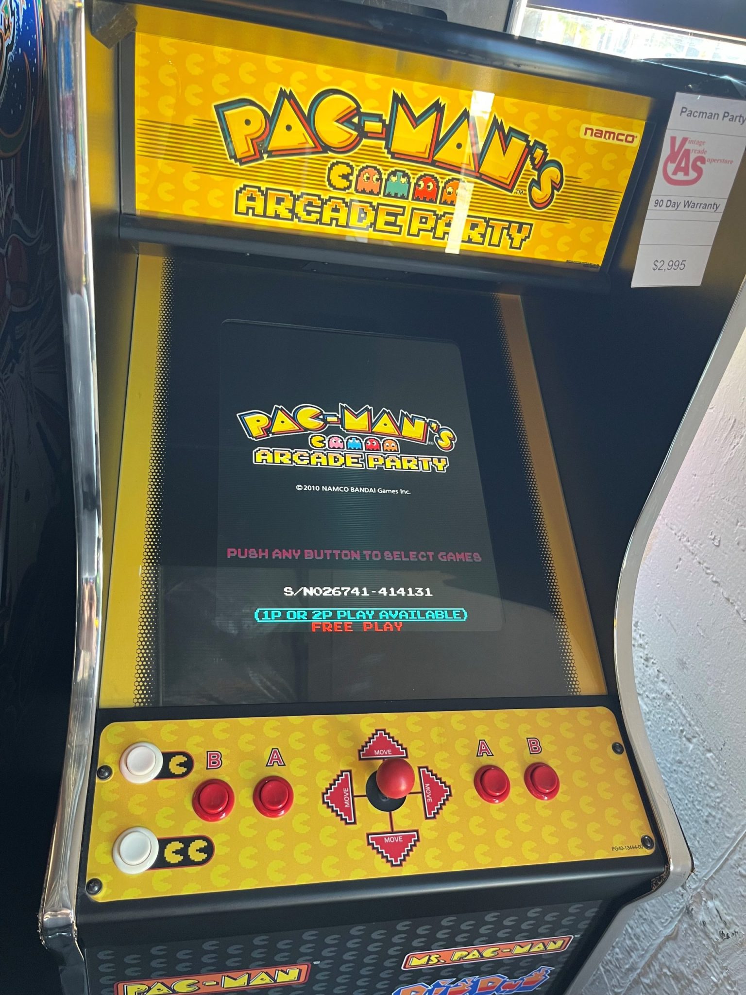 Pac-Man Arcade Party Arcade Game For Sale
