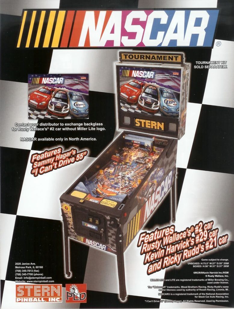 Nascar Pinball Machine For Sale
