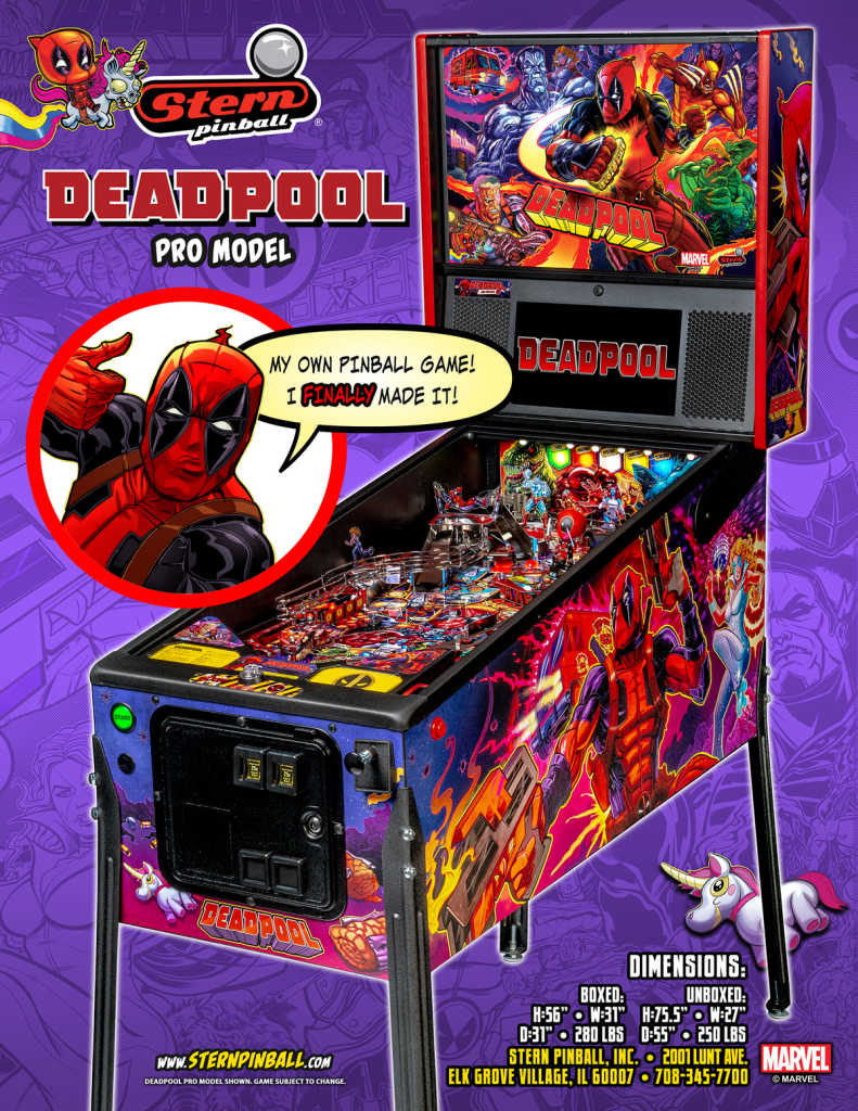 Deadpool Pro Pinball For Sale