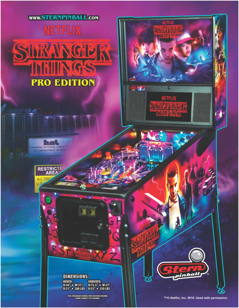 Stranger Things Pro Pinball For Sale