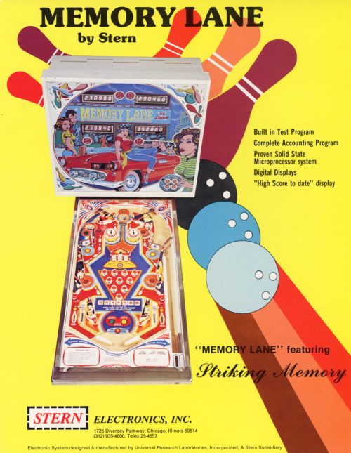Memory Lane Pinball For Sale