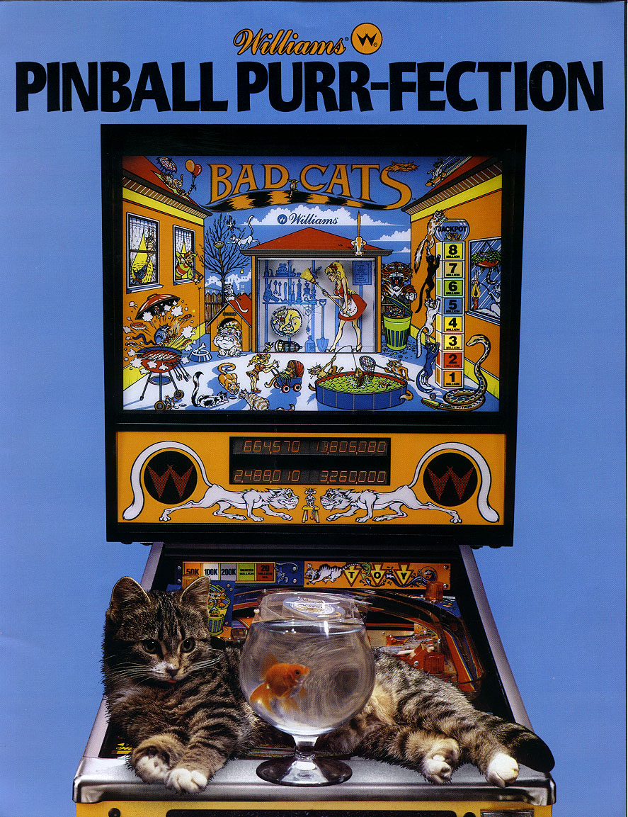 Bad Cats Pinball Machine For Sale