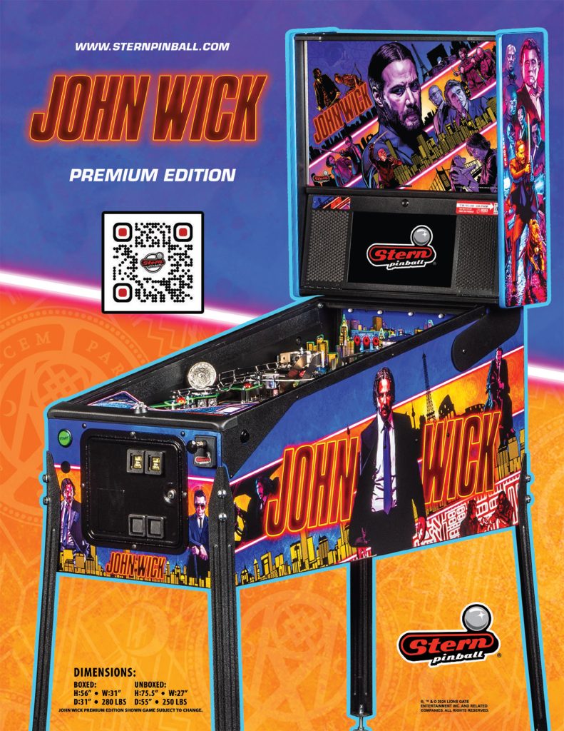 John Wick Premium Edition Pinball For Sale