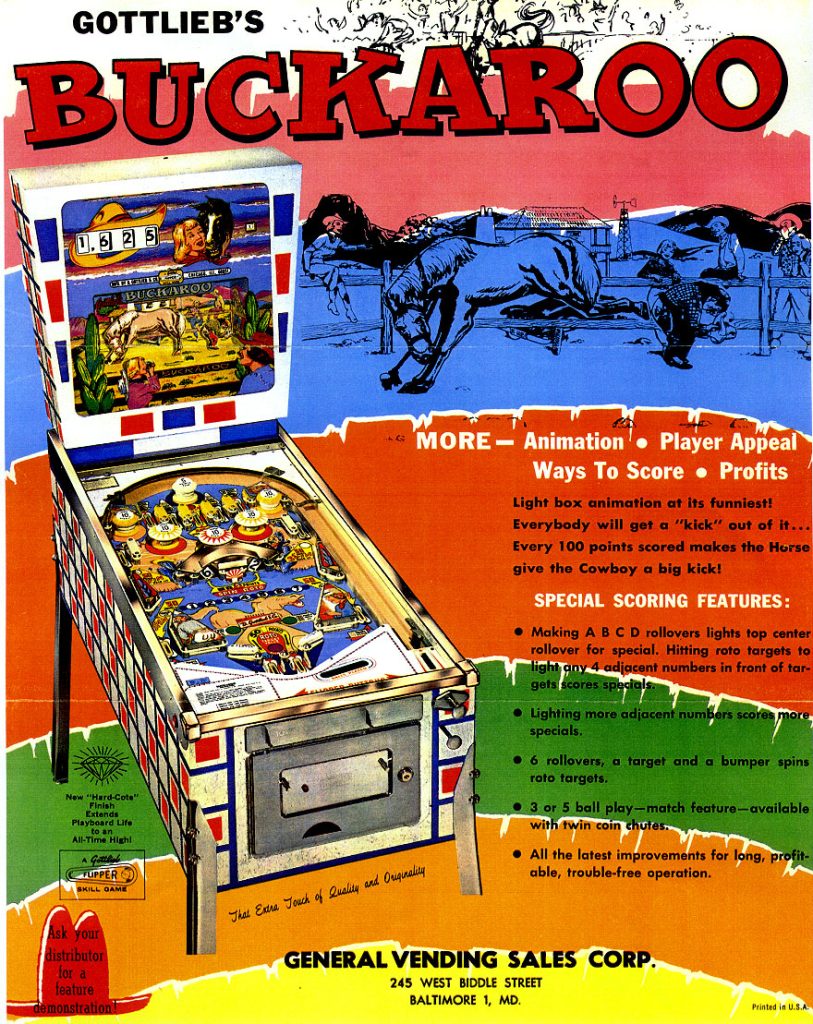 Buckaroo Pinball For Sale