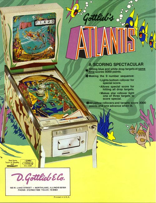 Atlantis Pinball For Sale