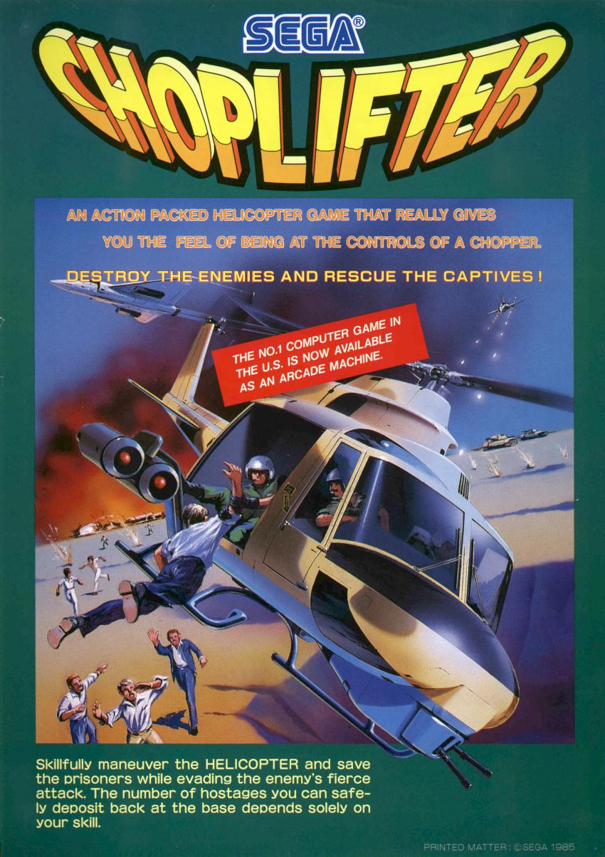 Choplifter Arcade Game For Sale