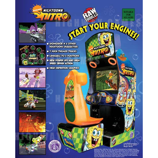 Nicktoons Nitro Arcade Game For Sale