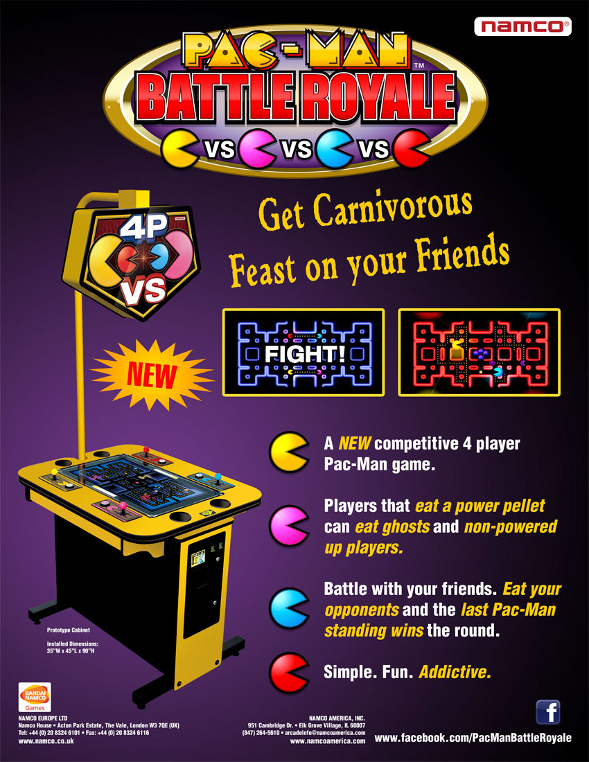 Pac-Man Battle Royale Arcade Game For Sale